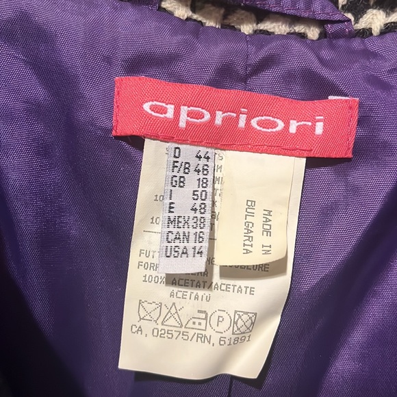 Apriori | Jackets & Coats | Apriori Tweed Jacket | Poshmark